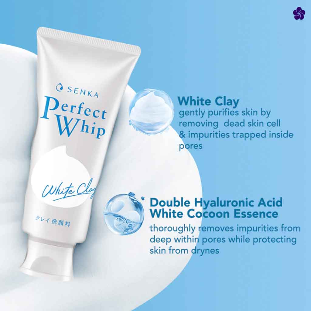 SENKA - Perfect Whip White Clay Cleansing Foam | Murasaki Cosmetics